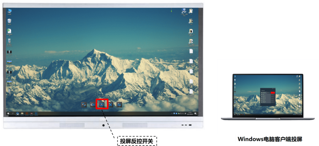 Screen mirroring and reverse control – demonstration of the usage steps ...