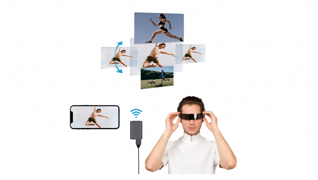 AR眼镜-如何将手机内容通过AR眼镜投屏？必捷AR00便捷式无线投屏器使用方法 - 必捷互联官网